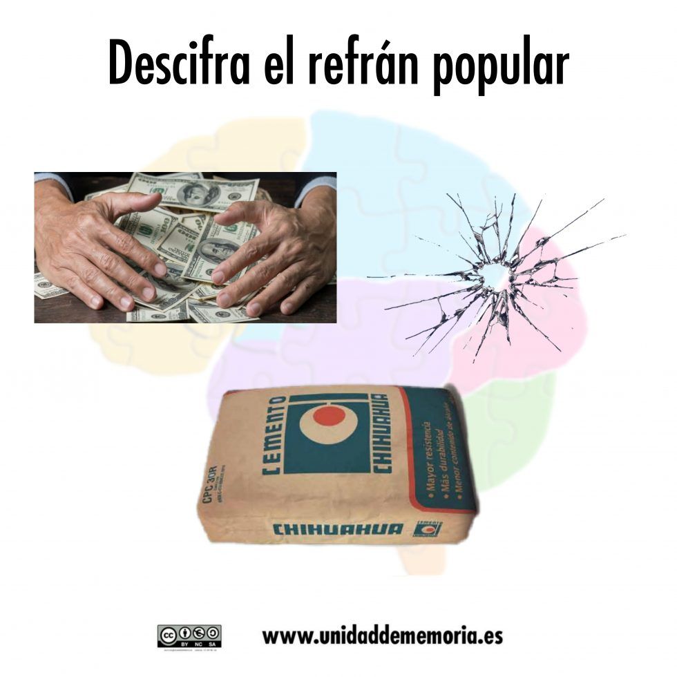 Descifra el refrán popular - Unidad de Memoria Entrenamiento cerebral