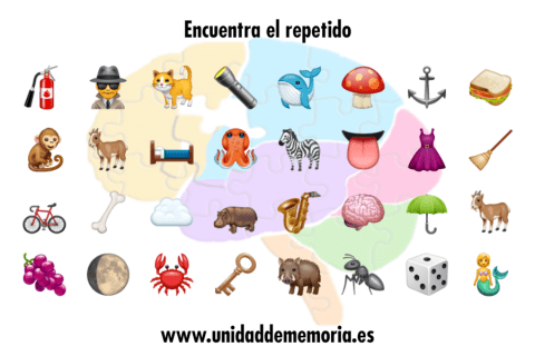 Encuentra el repetido - Unidad de Memoria Entrenamiento cerebral